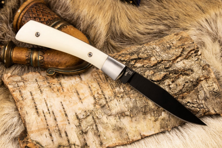 Складной нож Gent D2 Bone Black Titanium купить в Санкт-Петербурге